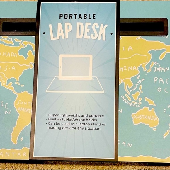 Office | Portable World Map Lap Desk | Poshmark